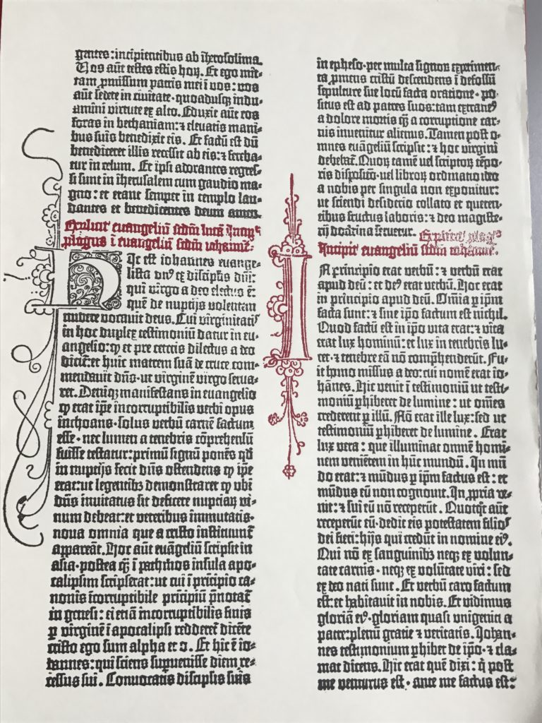 Gutenberg e la prima stampa della Bibbia - Rullflex